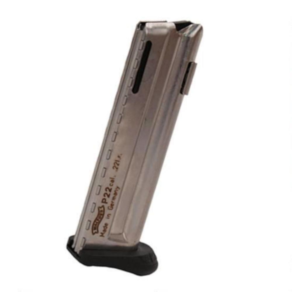 Bullseye North | Walther P22 Q-Style 10 Round Magazine .22LR Stainless ...