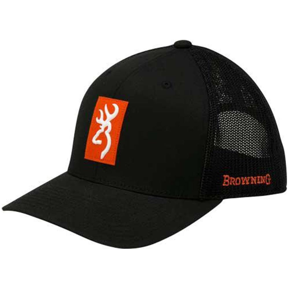 Bullseye North | Browning Snap Shot Black Cap, Orange Patch, Adjustable