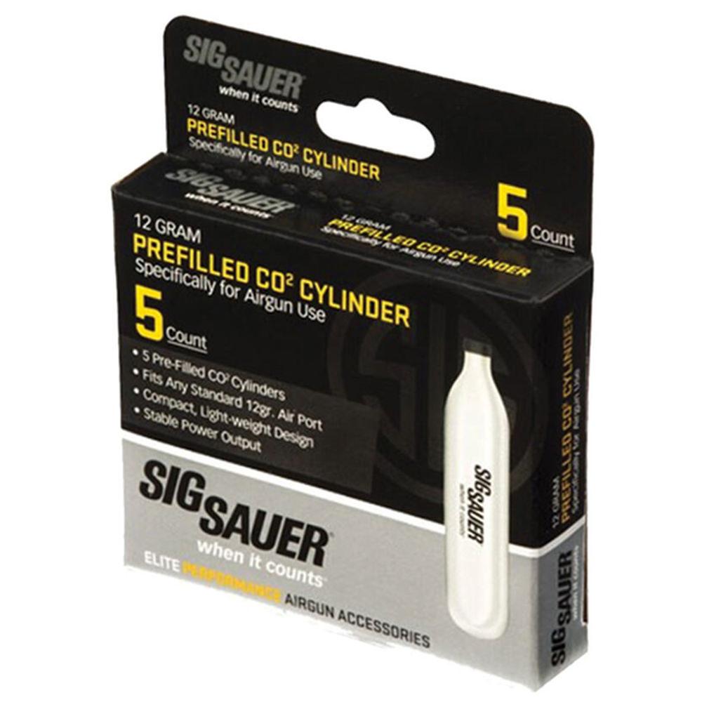 Bullseye North | Sig Sauer Prefilled CO2 Cylinder 12 Gram 5 Pack