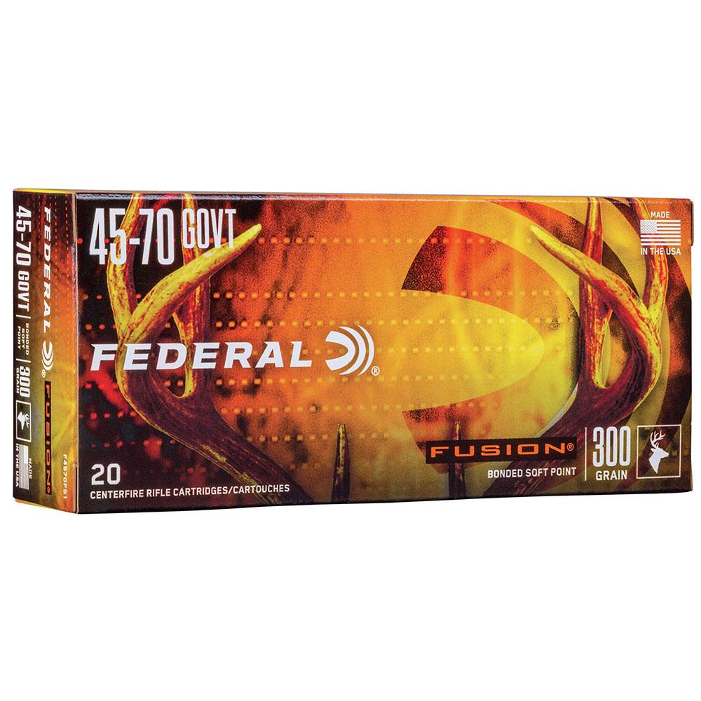 Bullseye North | Federal Fusion .45-70 Govt 300gr Bonded SP, Box of 20