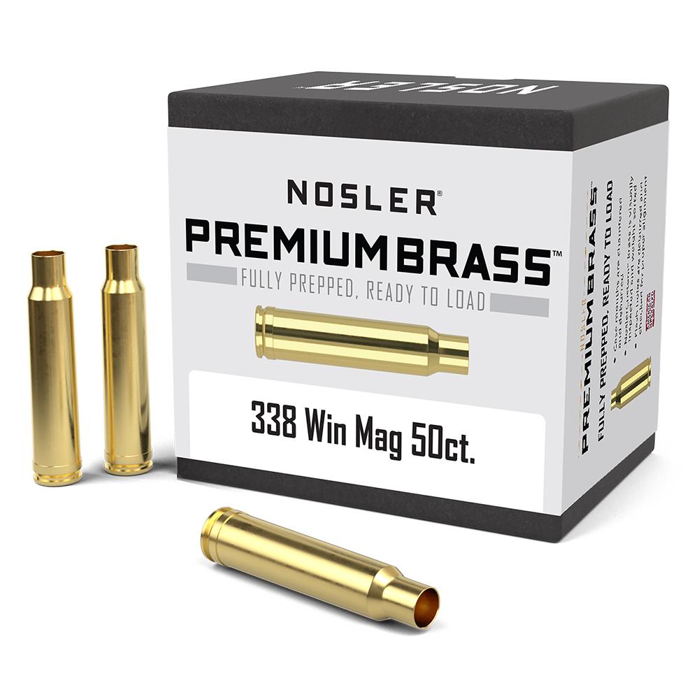 Bullseye North | Nosler 338 Win Mag Premium Brass, Box Of 50