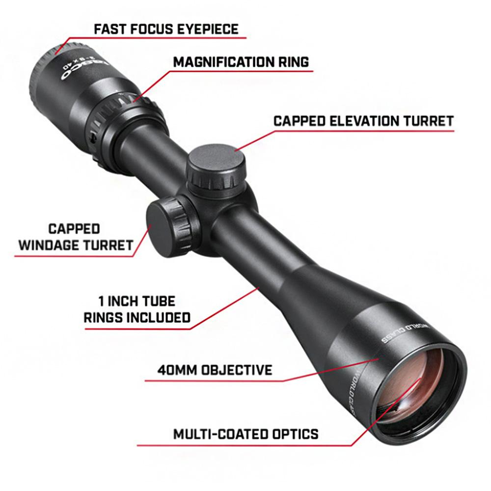 Bullseye North | Tasco Scope World Class 4-12x40 30/30 Duplex w/Rings