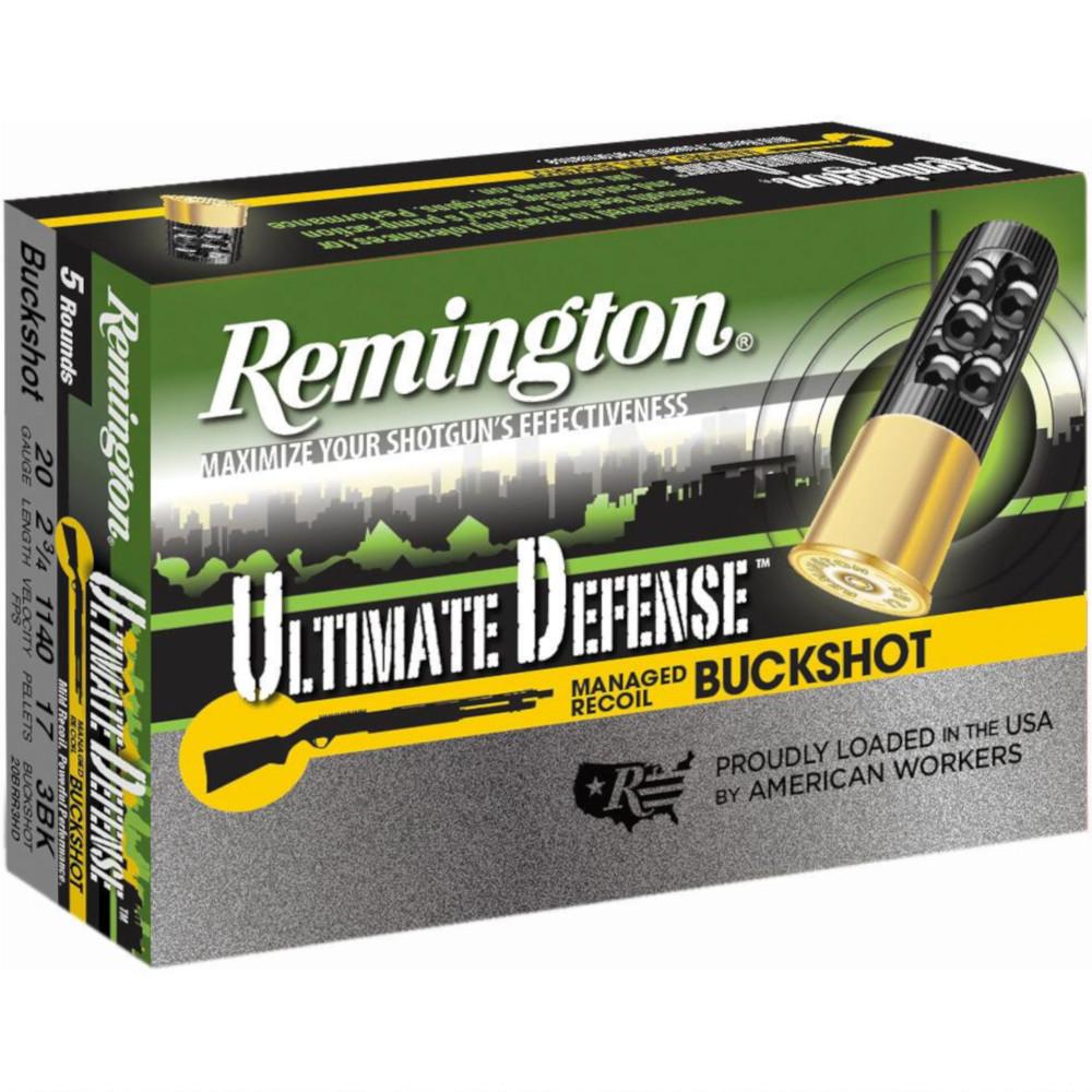 Bullseye North Remington Ultimate Defense Buckshot Ammo 20 Gauge 2 3 Bullseye North Remington Ultimate Defense Buckshot Ammo 20 Gauge 2 3