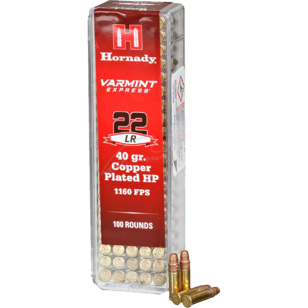 Bullseye North | Hornady Varmint Express Ammo 22LR 40gr Copper Plated ...
