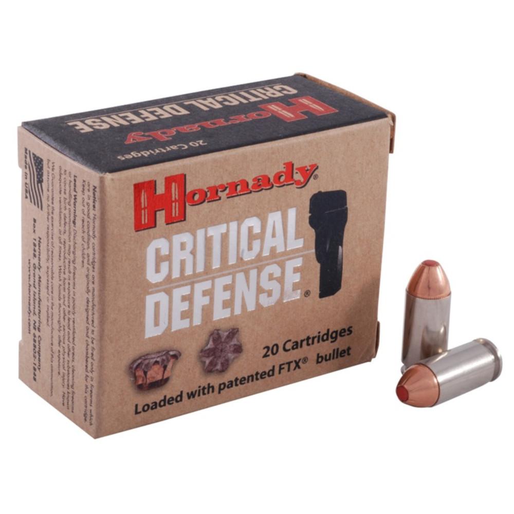 Bullseye North | Hornady Critical Defense Ammo .40 S&W 165gr Flex Tip ...