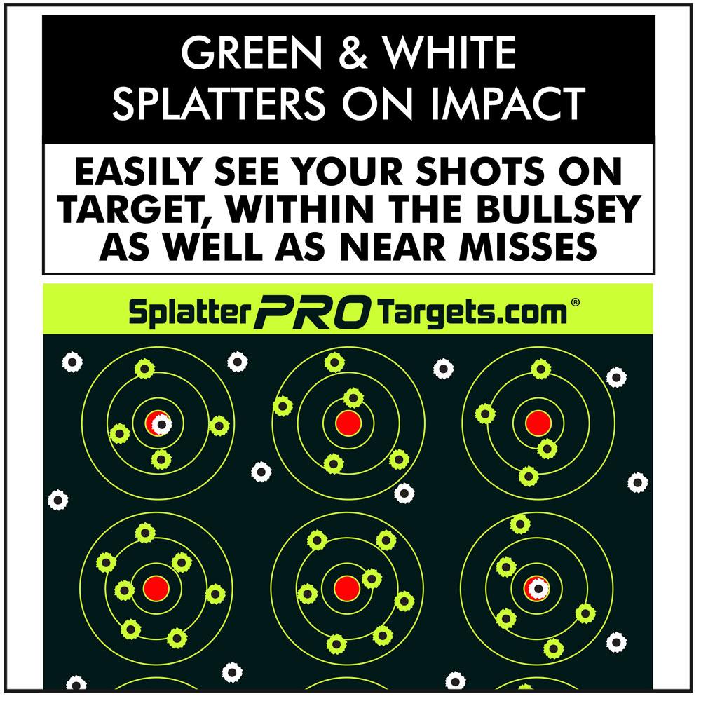 Bullseye North | Splatter Pro Targets 12" X 18" 9 Up Bullseye ...